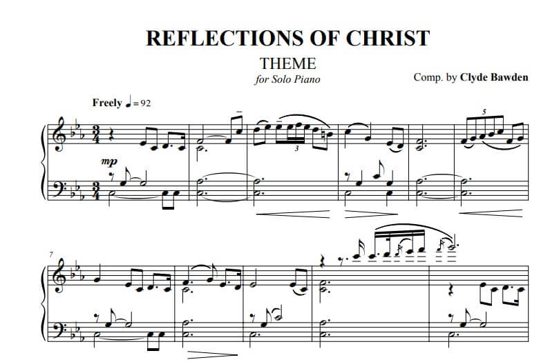 Sheet Music – ReflectionsofChrist